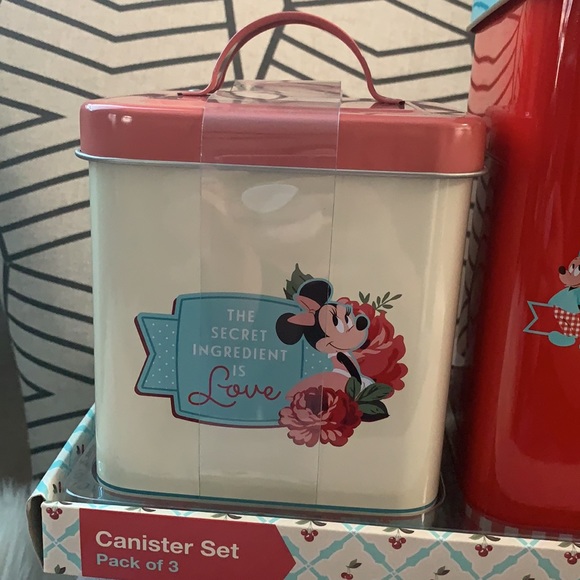 Disney | Kitchen | Mickey And Minnie Mouse Retro Kitchen Canister Set ...